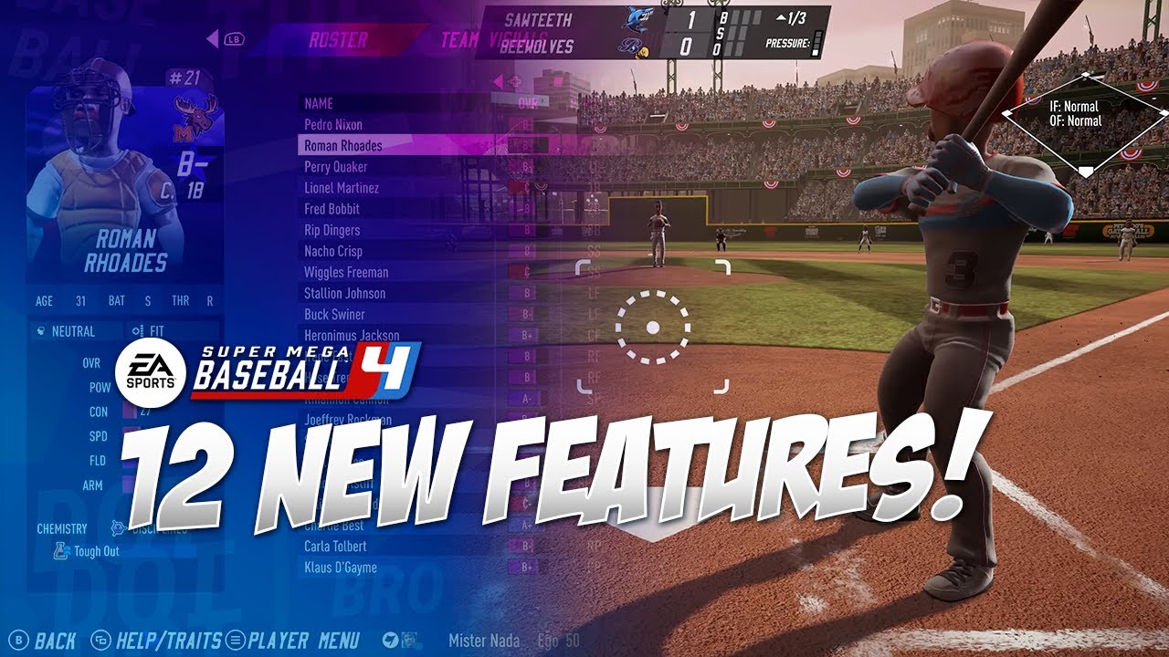 12 New Presentation Features in Super Mega Baseball 4 - YouTube