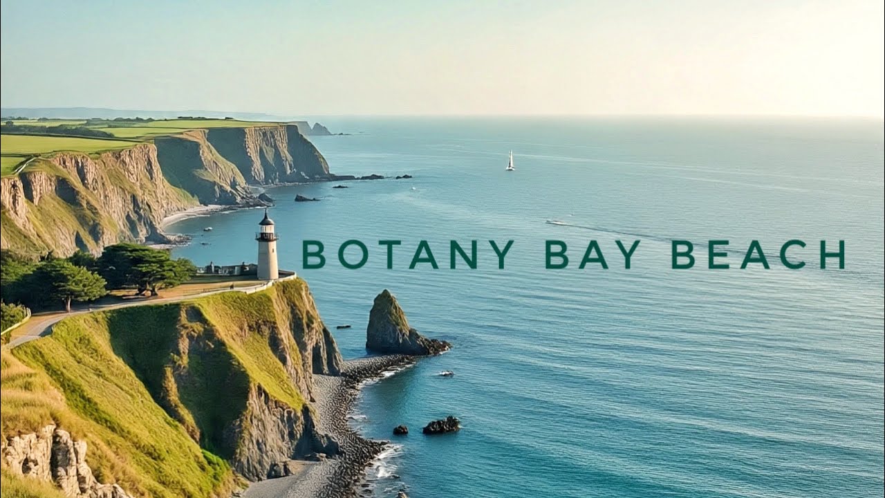 BOTANY BAY BEACH, Beautiful aerial view in 4K. - YouTube