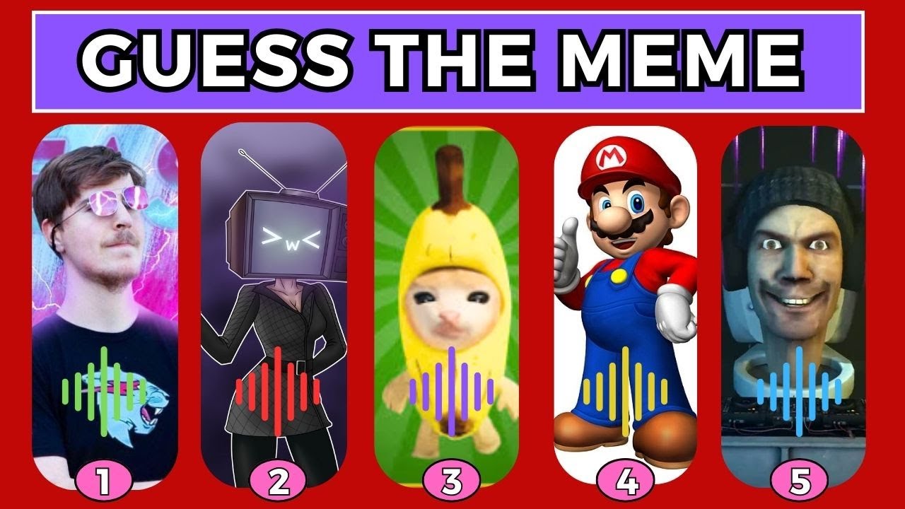 Guess The Meme By Voice| TV Man, Happy Cat, Skibidi Toilet, Mr Beast ...