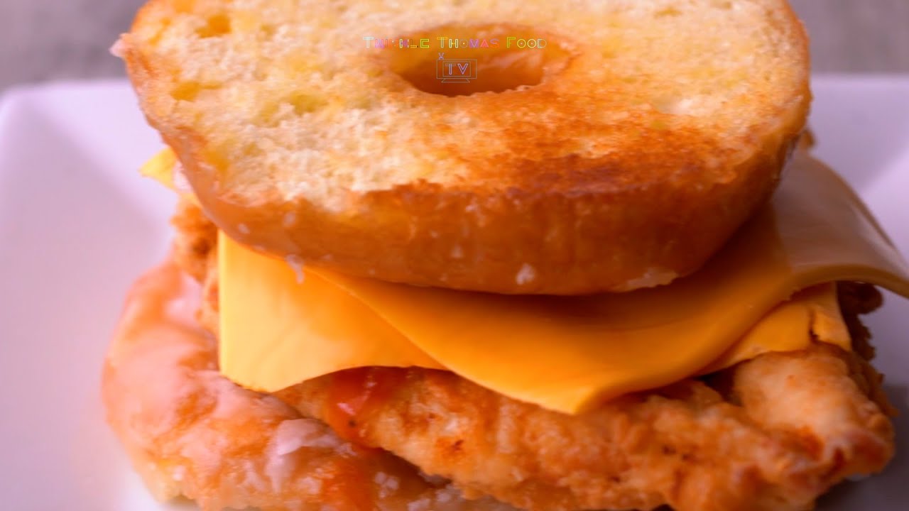 How To Make Fried Chicken Donut Sandwich | Chicken Sandwich Recipe ...