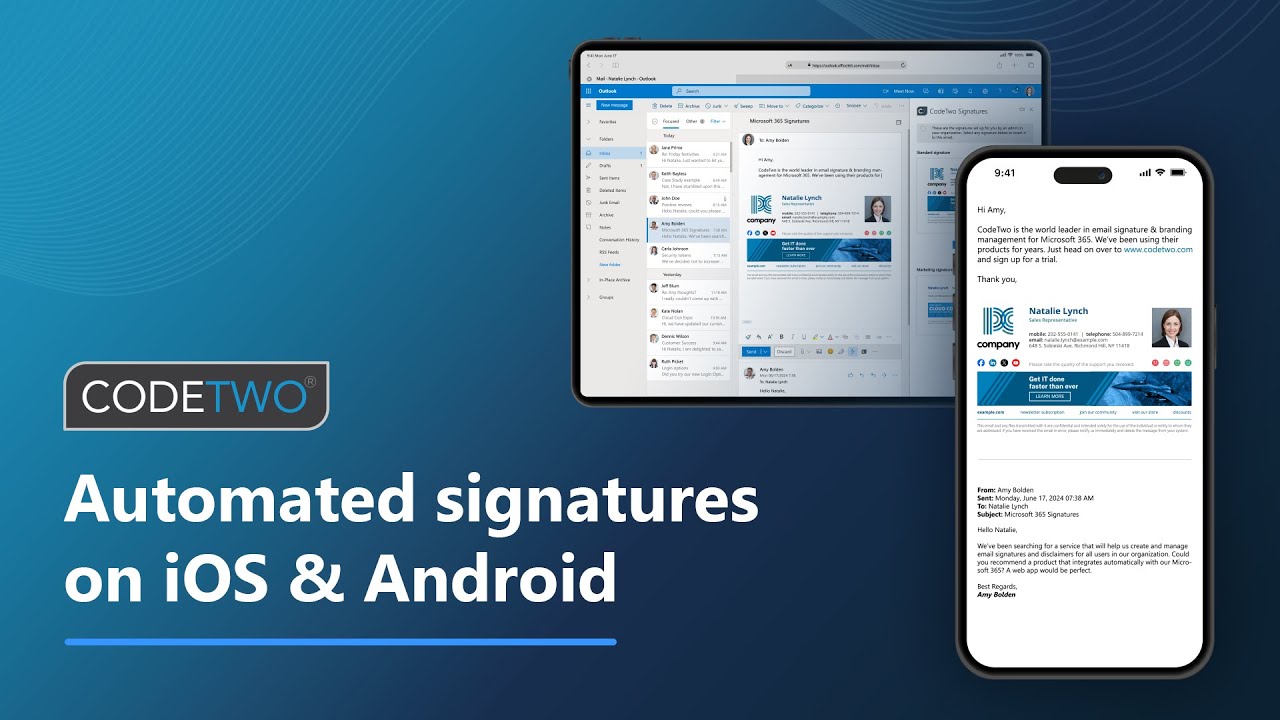 Automatic email signatures on iOS & Android mobile devices - YouTube