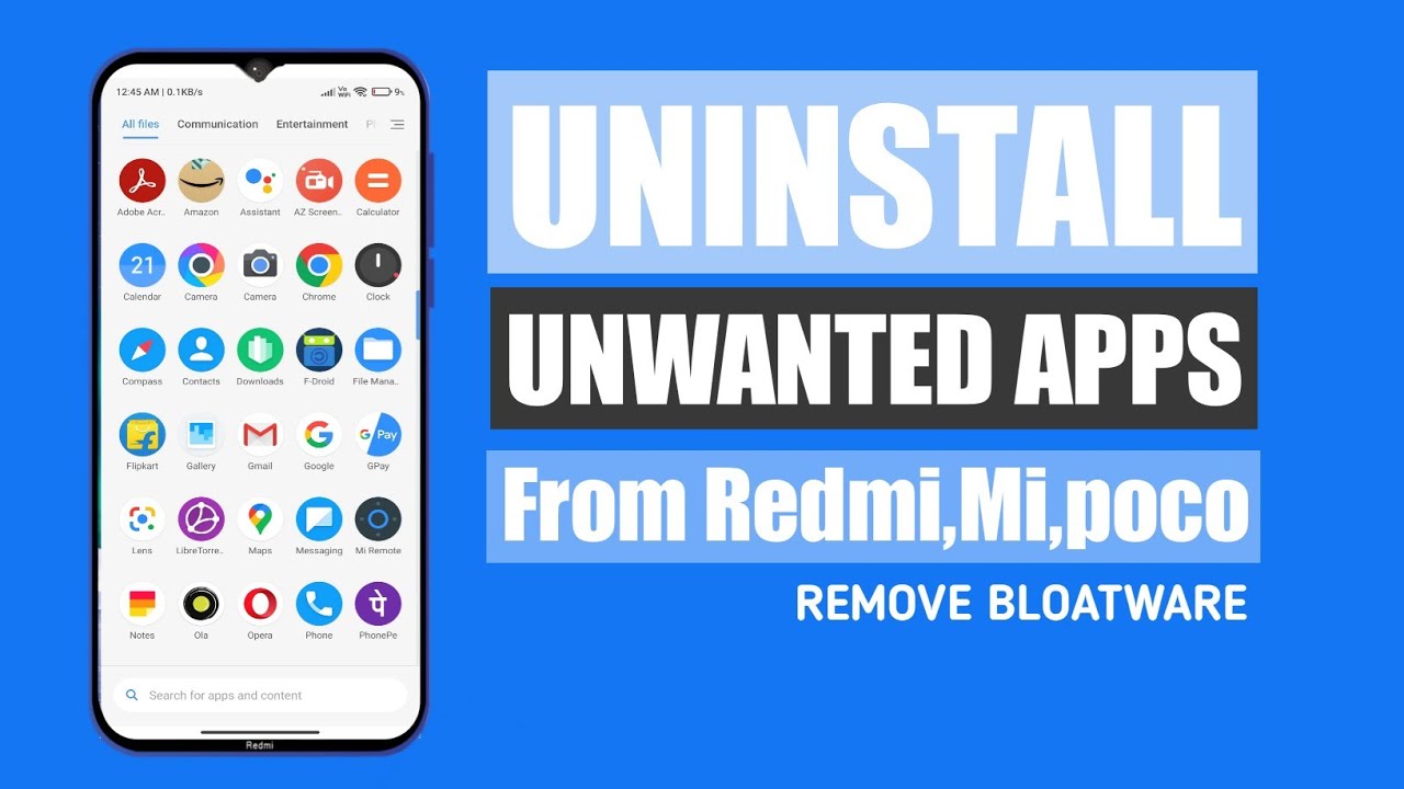 Remove System apps from Xiaomi phones (no root)| Remove bloatware from ...