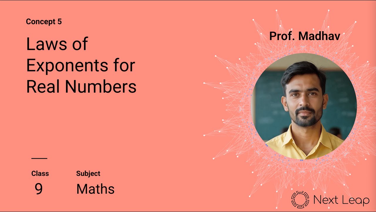 Laws of Exponents for Real Numbers | Class 9 Maths | Chapter - Number Systems - YouTube