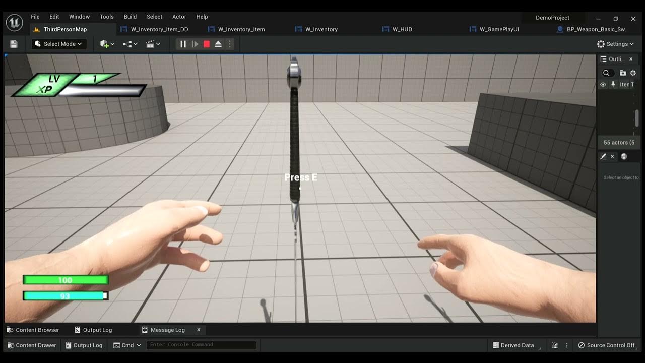 [UE5 Devlog] Weapon slots and equipment slots - YouTube