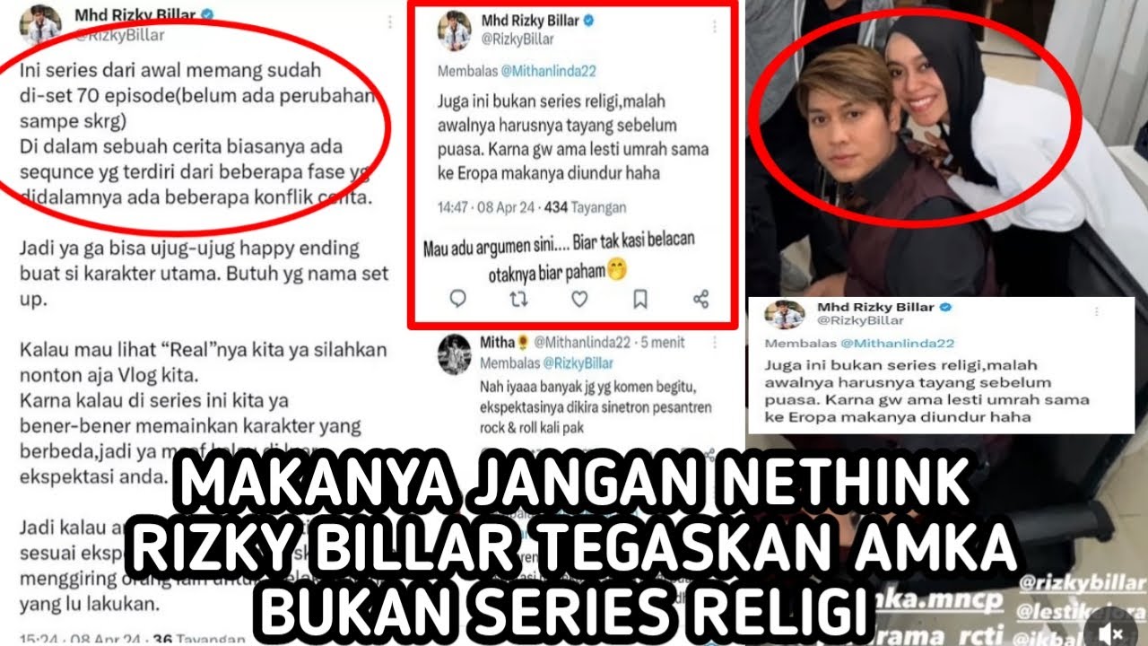 BACA INI MAKANYA JANGAN NETHINK RIZKY BILLAR TEGASKAN AMKA BUKAN SERIES ...