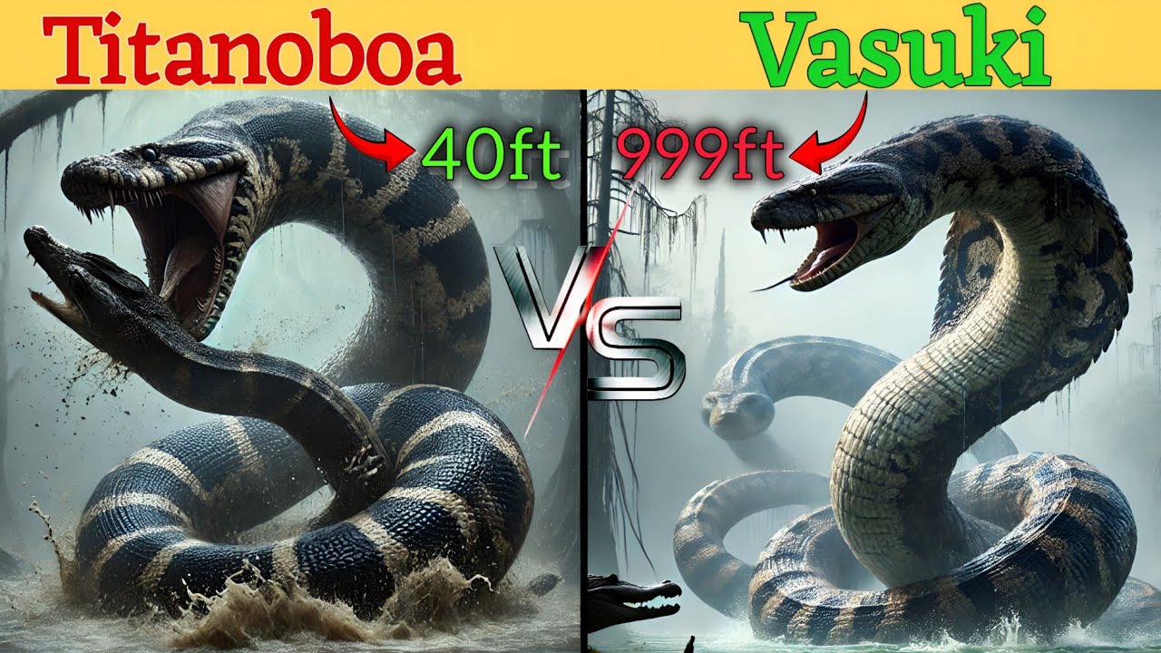 Titanoboa vs Vasuki Indicus Battle of the Giant Serpents - YouTube