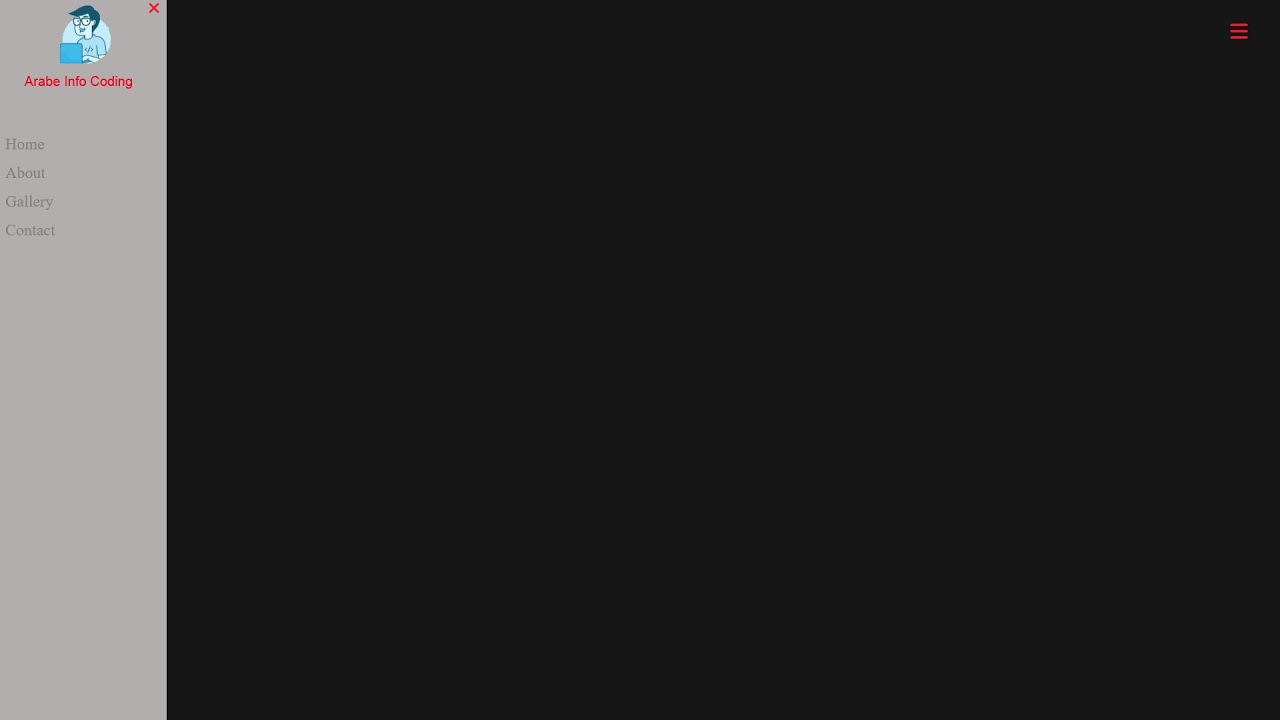 Create A Sidebar Menu Animated Using Html Css And Js Youtube 6097