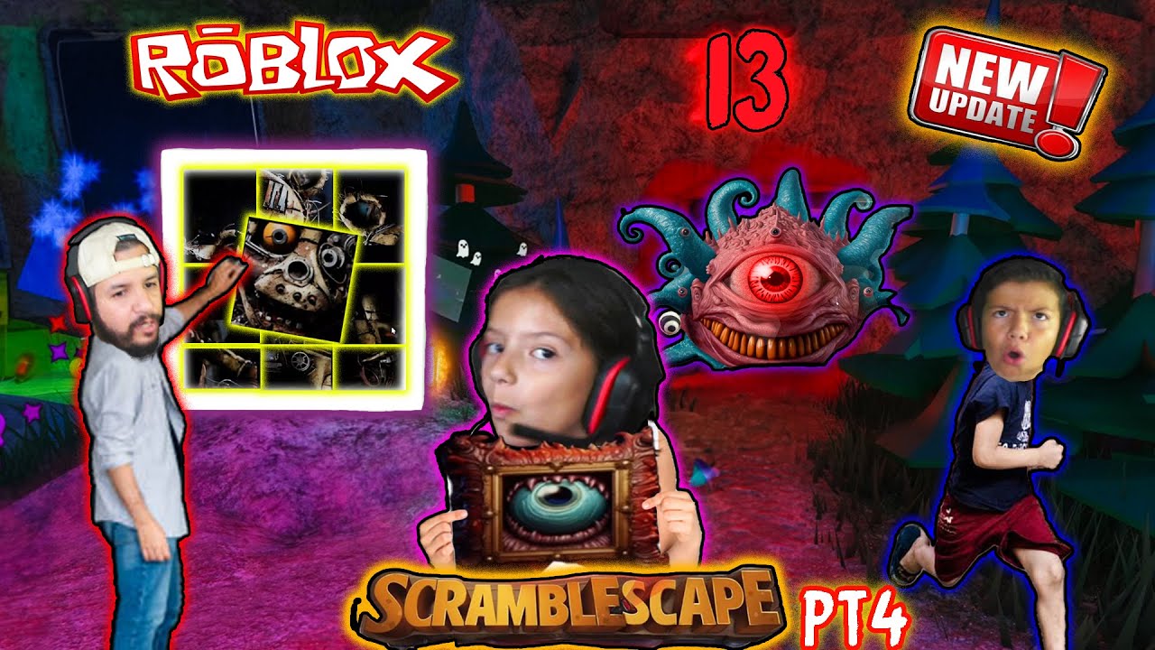 CAN WE FINISH ALL 13 FLOORS FGTEEV SCRAMBLESCAPE NEW UPDATE MAP 13! # ...