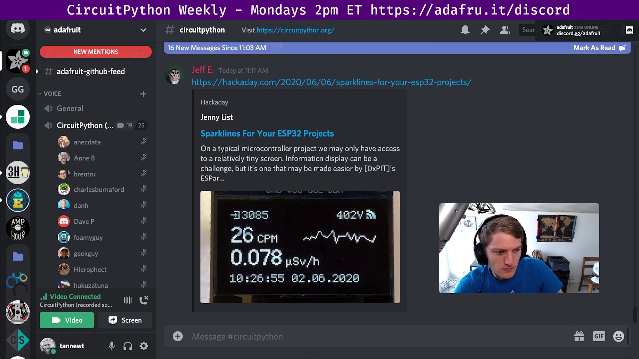 Circuitpython Weekly Meeting June 8th 2020 Adafruit Youtube