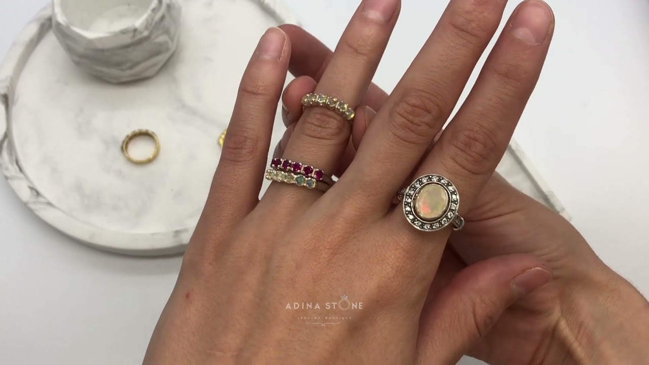 How to combine different Rings, Jewelry Collection, Opal Ring - YouTube