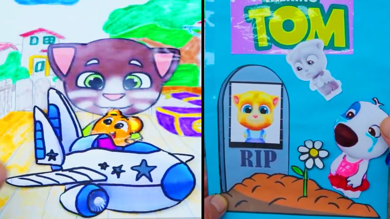 DIY Compilation Make a game book Talking Ginger and Friends | My ...