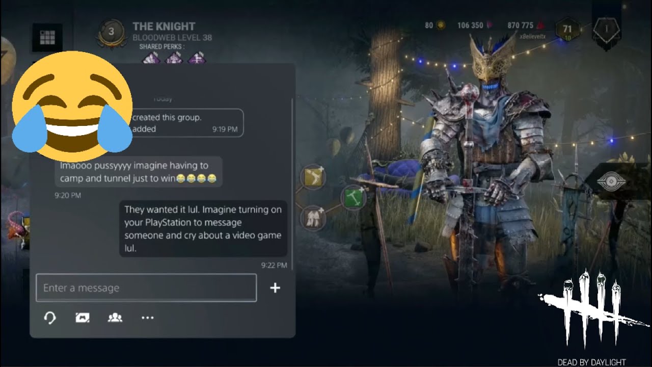 Knight Gets Survivor Salty! (Dead By Daylight) - YouTube
