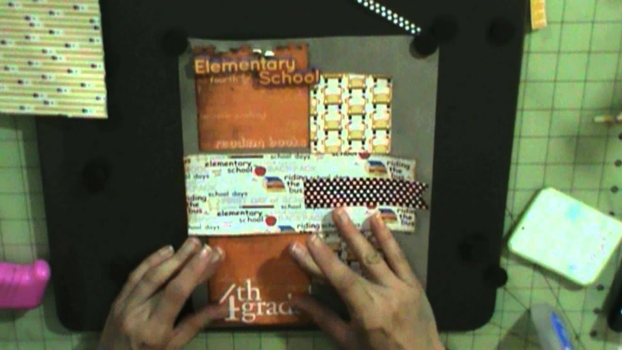 Fourth Grade Scrapbook Layout (Girl) - YouTube