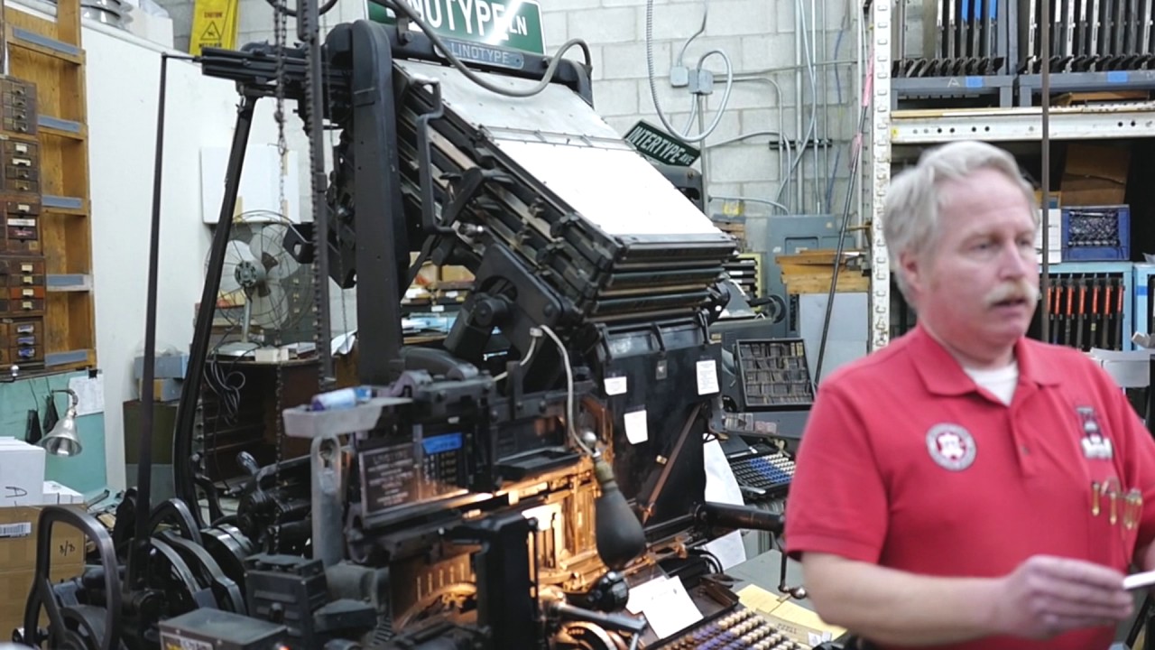 A Rare Functioning Linotype Machine at the International Printing ...