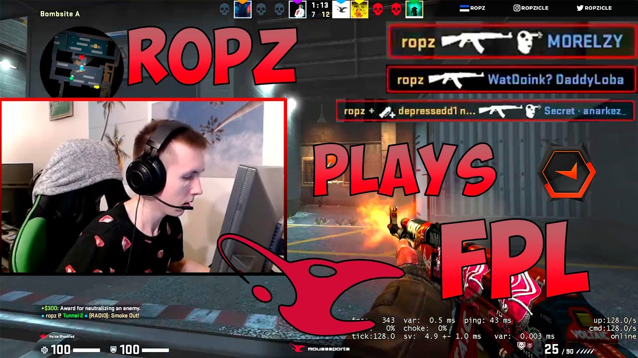ROPZ PLAYS FPL! ROPZ INSANE HEADSHOTS! ROPZ HIGHLIGHTS ! CSGO - YouTube