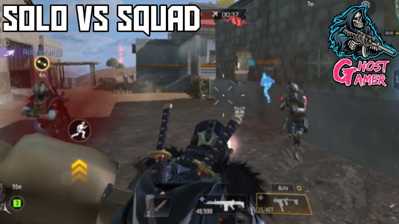 Best Solo vs Pro Squad match | Mace FG Vs Mace FG | Ghost-Gamer # ...