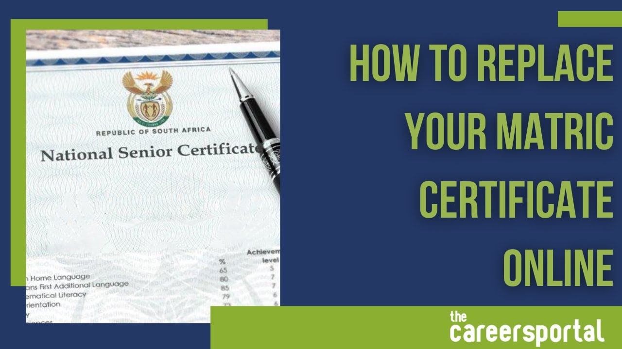 How To Replace Your Matric Certificate Online | Careers Portal - YouTube