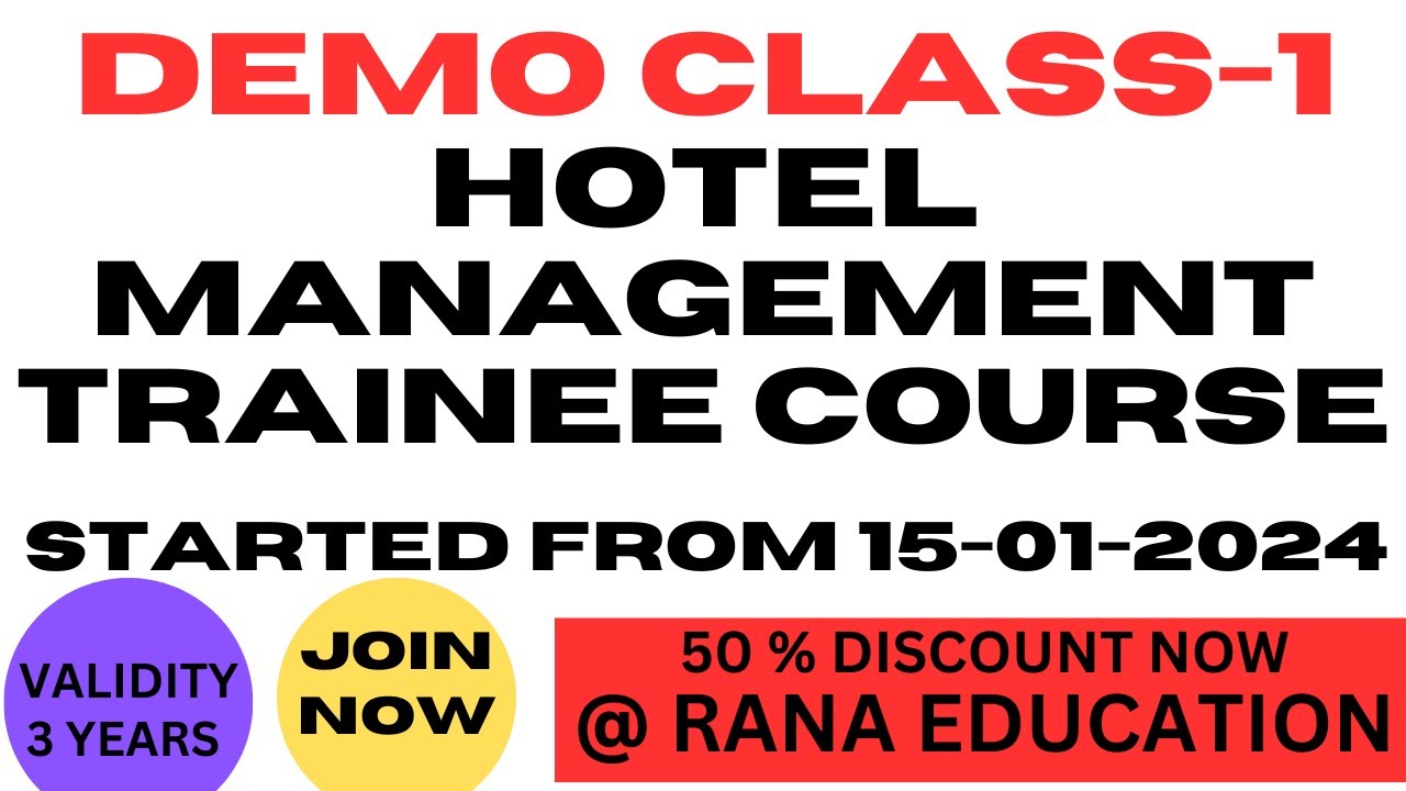 DEMO CLASS HOTEL MANAGEMENT TRAINEE COURSE 🔥 SPOKEN ENGLISH SKILLS ...