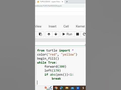 Beautiful design using Turtle library in Python #python #googlecolab #jupyternotebook # ...