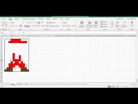 Dibujando con Excel 1 "Mario Bros" - YouTube