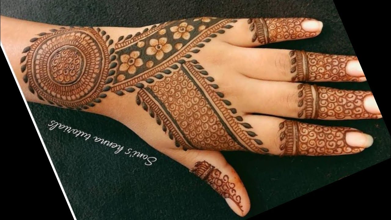 easy pencil mehndi sketch design ||easy mehndi design - YouTube