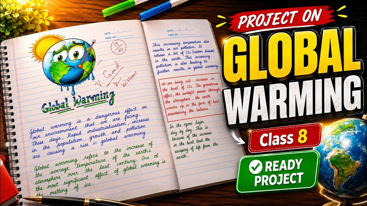 How To Do Project Work On Global Warming🌍 | Project Work Idea For Class ...