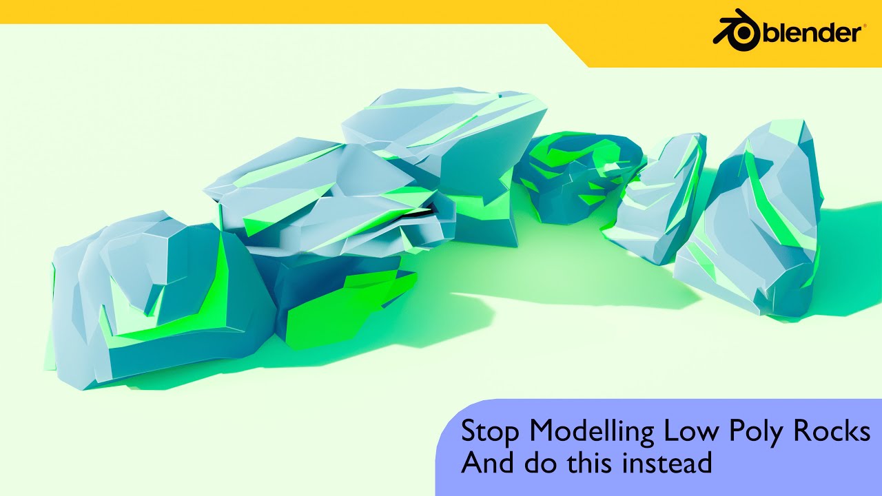 You're Making Low-Poly Rocks WRONG Try This Instead #lowpoly - YouTube