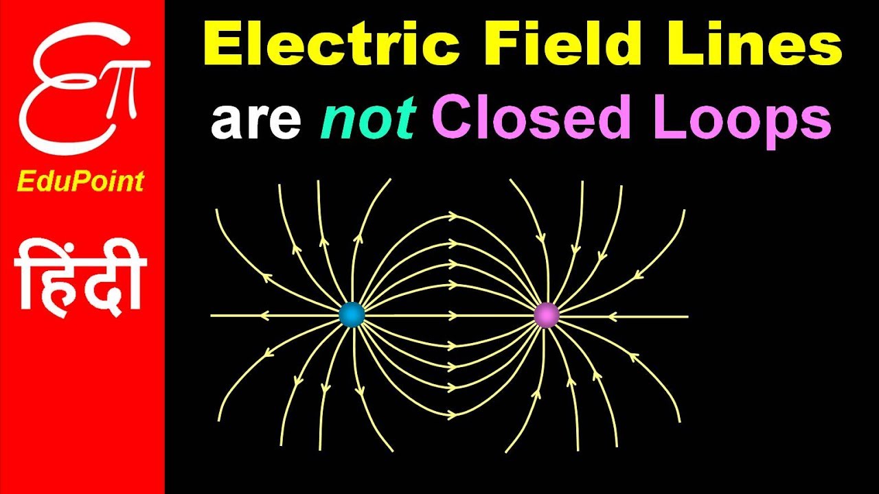 Electric Field Lines DO NOT form closed loops | video in HINDI - YouTube