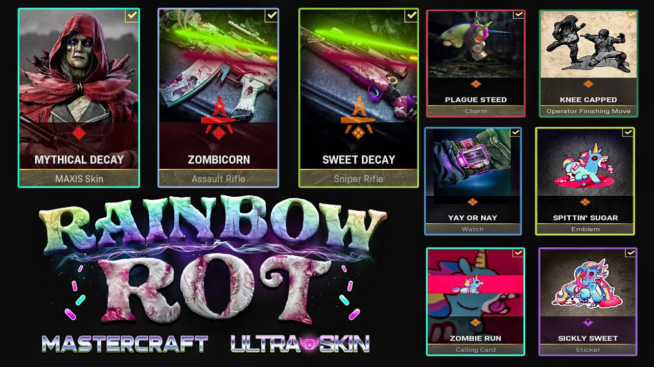 Rainbow Rot Mastercraft Ultra Skin - Warzone Store Bundle Showcase ...