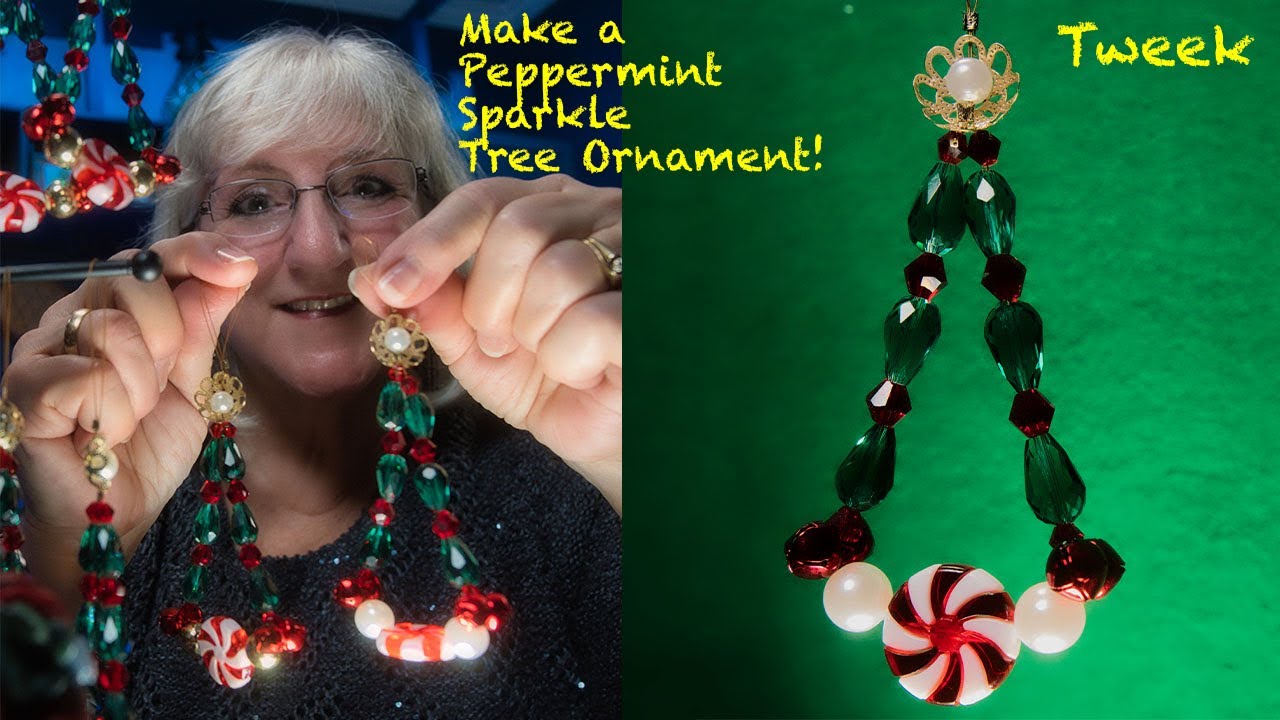 5 Minute Project - Make a Beaded Peppermint Tree, Ornament, Craft, DIY ...
