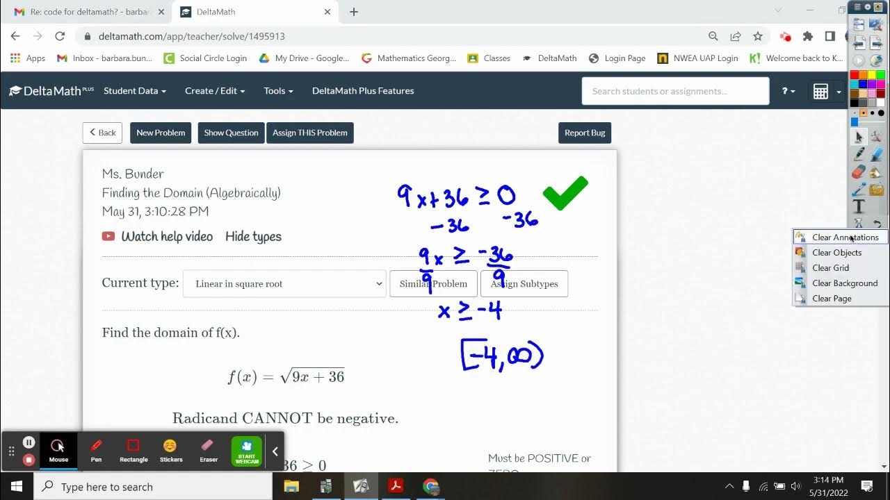 domain-of-square-root-equations-using-algebra-notes-youtube