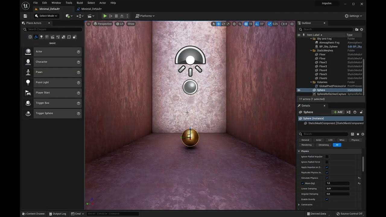 Applying impulse to an object - Unreal Engine (UE5) - YouTube