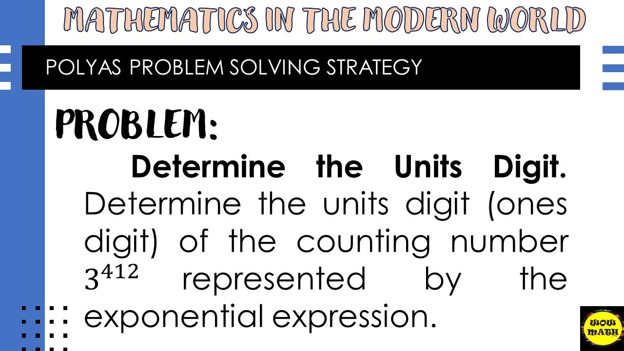 DETERMINE THE UNITS DIGIT YouTube DETERMINE THE UNITS DIGIT YouTube