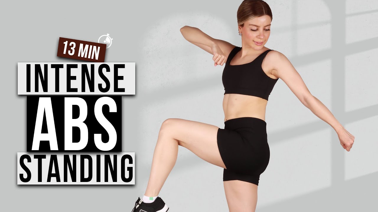 TRAIN YOUR ABS IN 13MINUTES | ALL STANDING INTENSE FULL BODY | DAILY ...