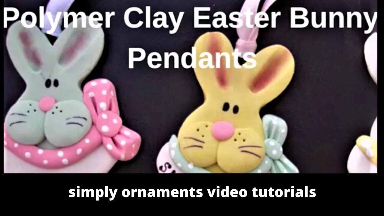 Polymer Clay Personalized Easter Bunny Pendants - YouTube
