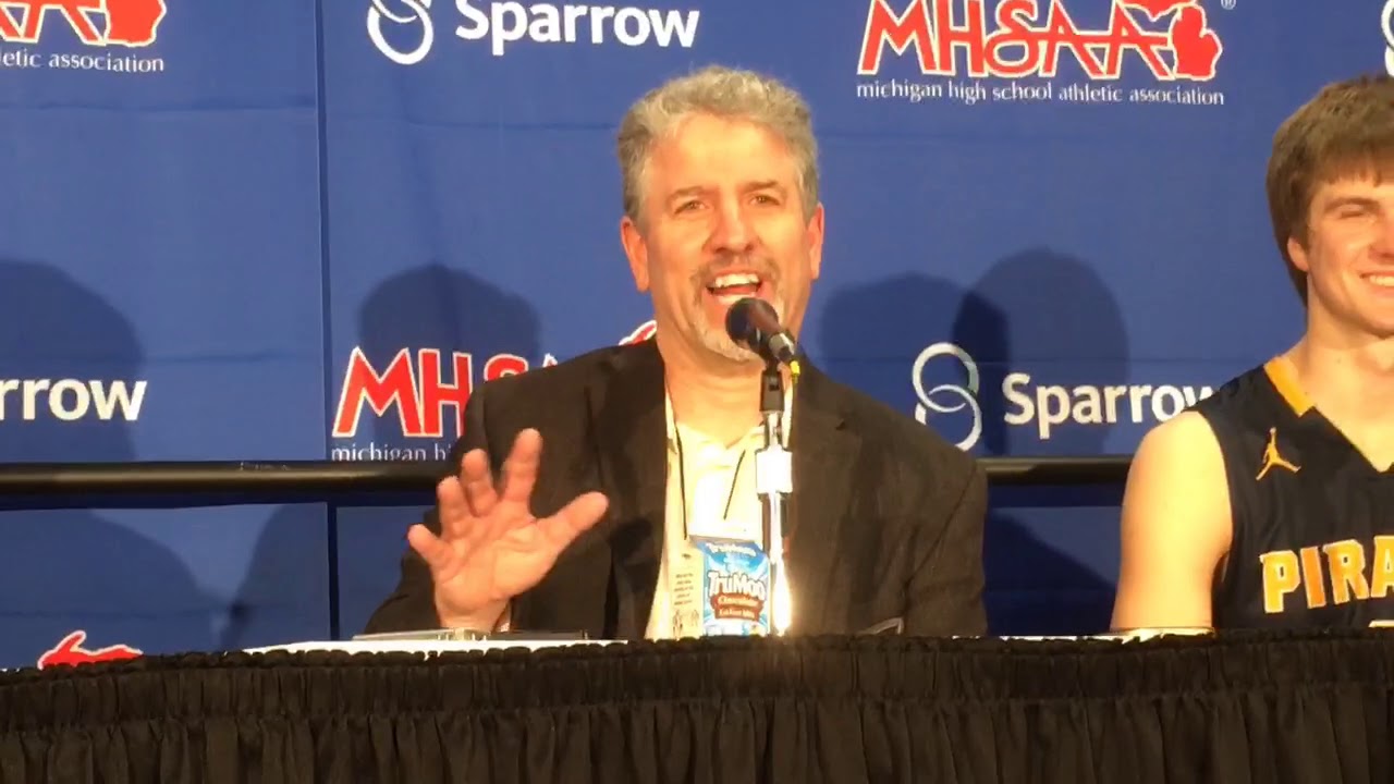 Pewamo coach Luke Pohl discusses team’s 15-0 run to start game - YouTube