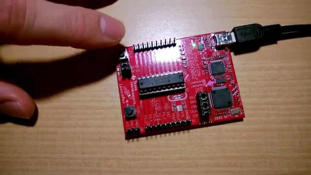 TI LaunchPad MSP430 blinking LED Project Microcontroller MSP430G2553 - YouTube