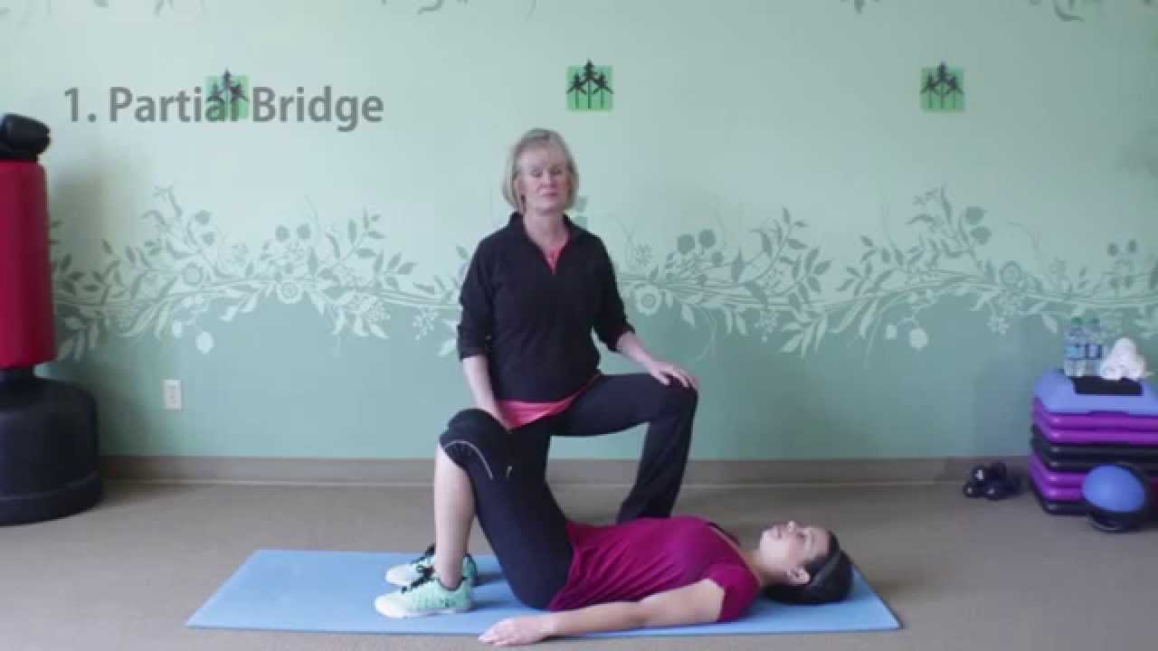 Supine Bridge Exercise Routine - Partial Bridge - YouTube