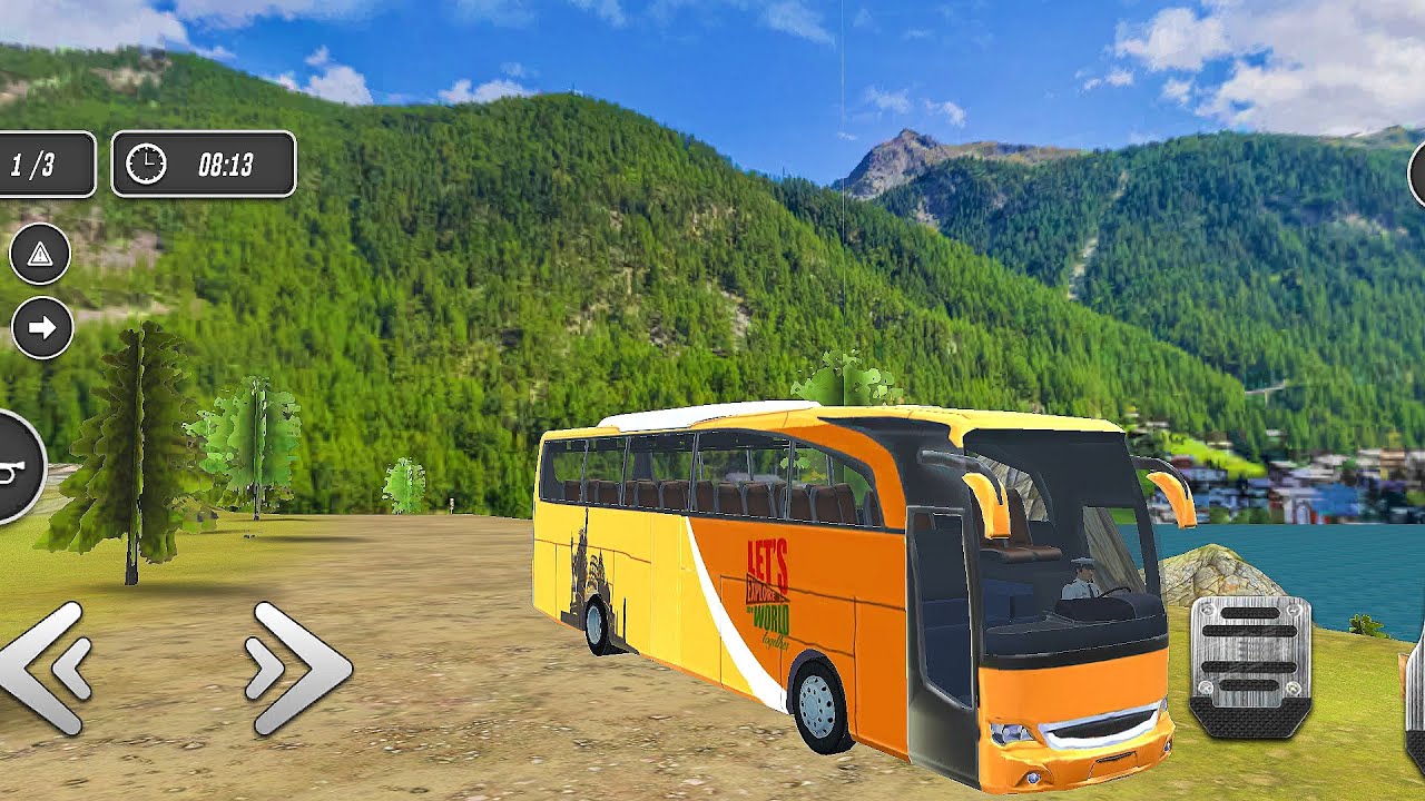 bus driving games video, mountain bus driving gameplay video. - YouTube
