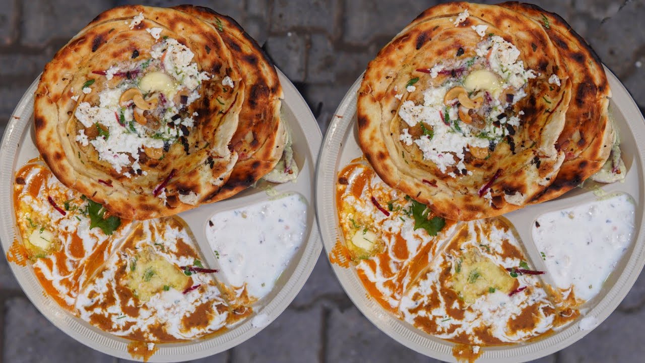 OVERLOADED Butter Chur Chur Naan || Shahi Paneer, Dal Makhani || Delhi ...