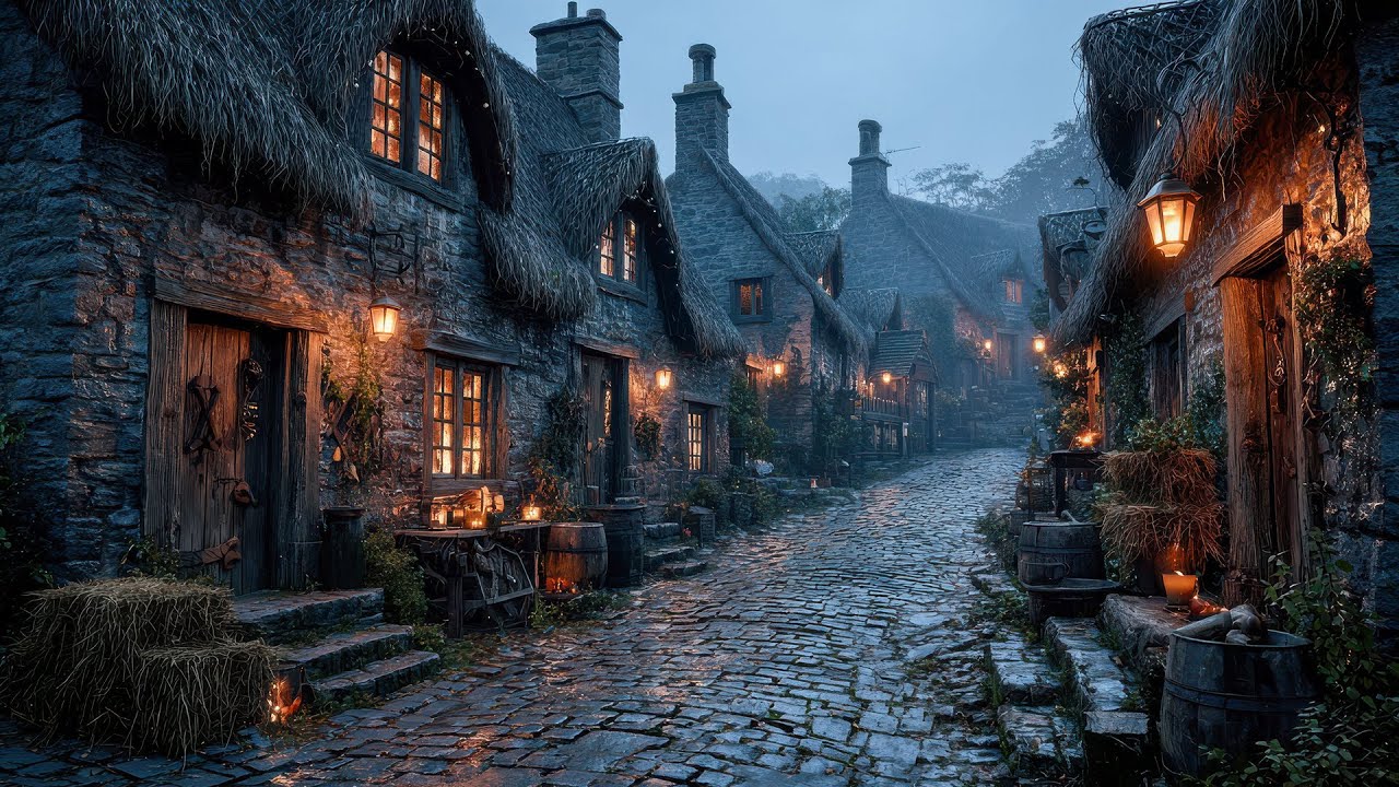 Medieval Night in The Village | Medieval Fantasy Music & Peaceful Mood ...