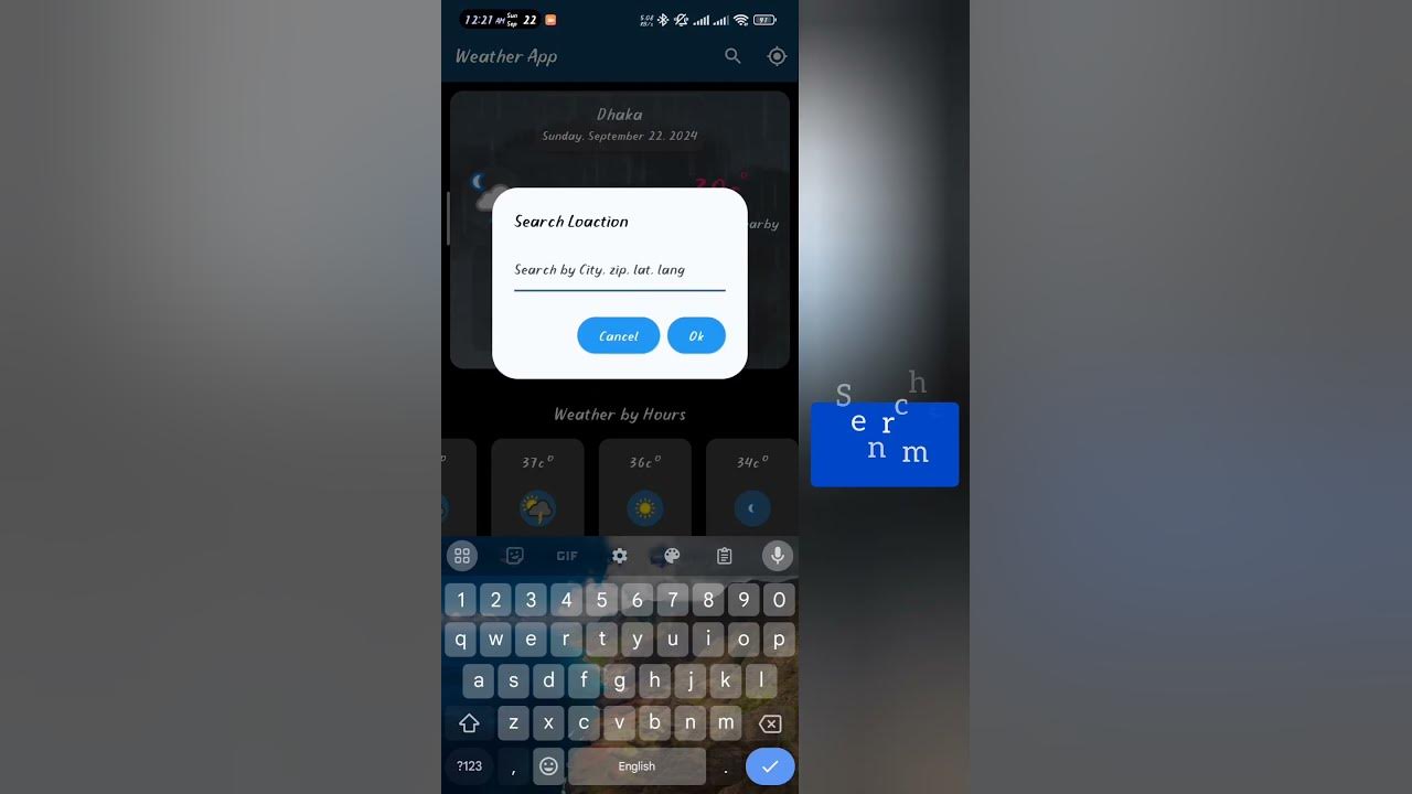 Flutter weather app #flutter #app #mobile_app #android #ios #ui #api #coding #weather #update # ...