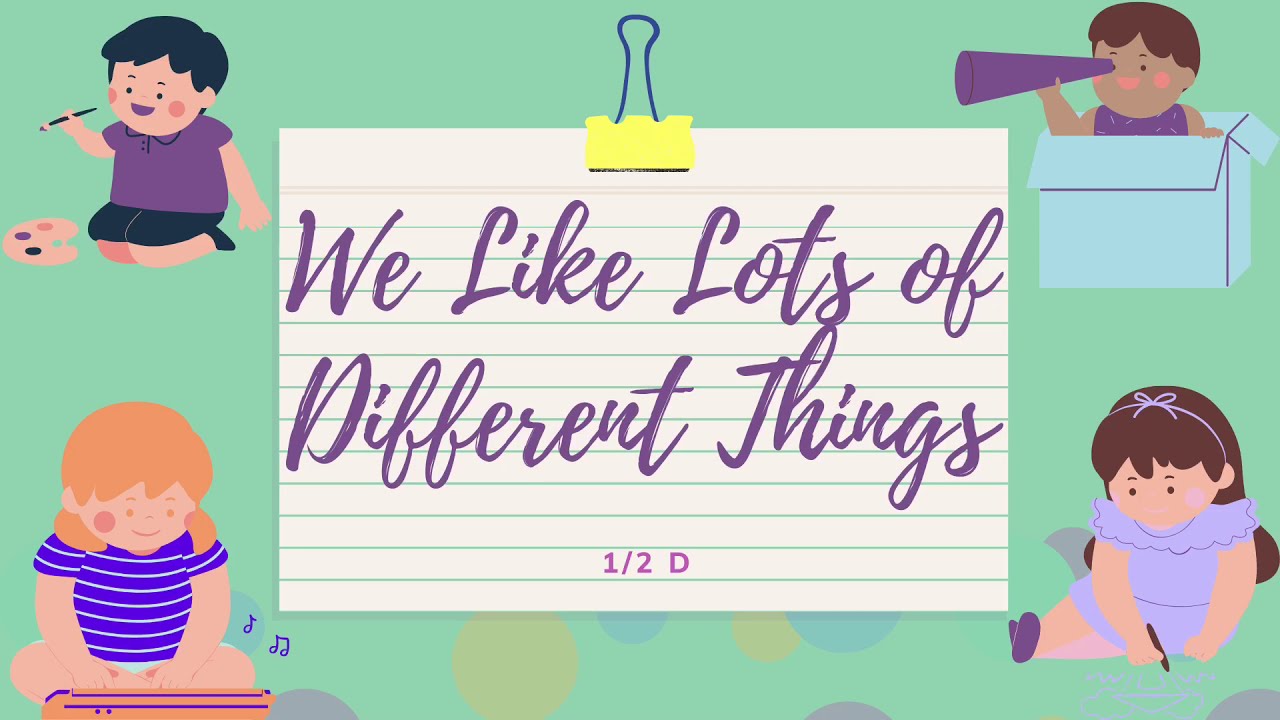 We Like Lots of Different Things - 1/2D Class Song 2020 - YouTube