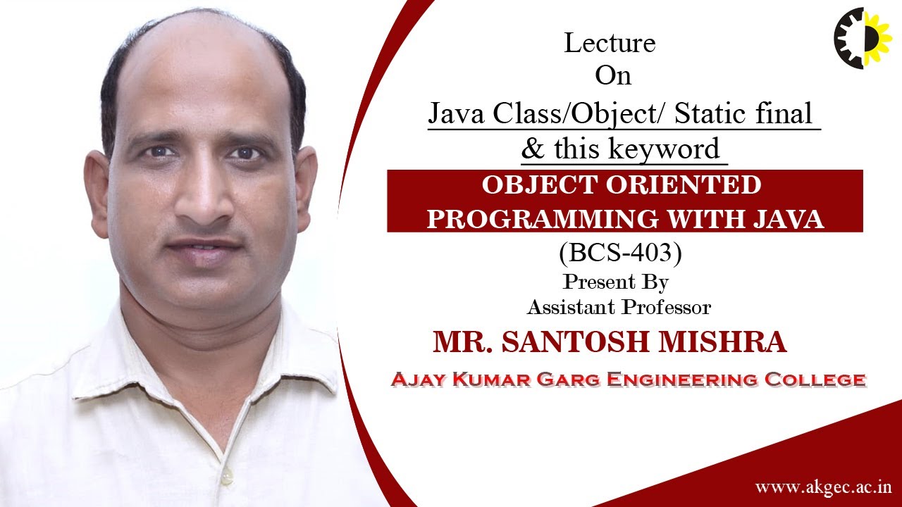Java Class Object Static Final And This Keyword Object Oriented System 8804