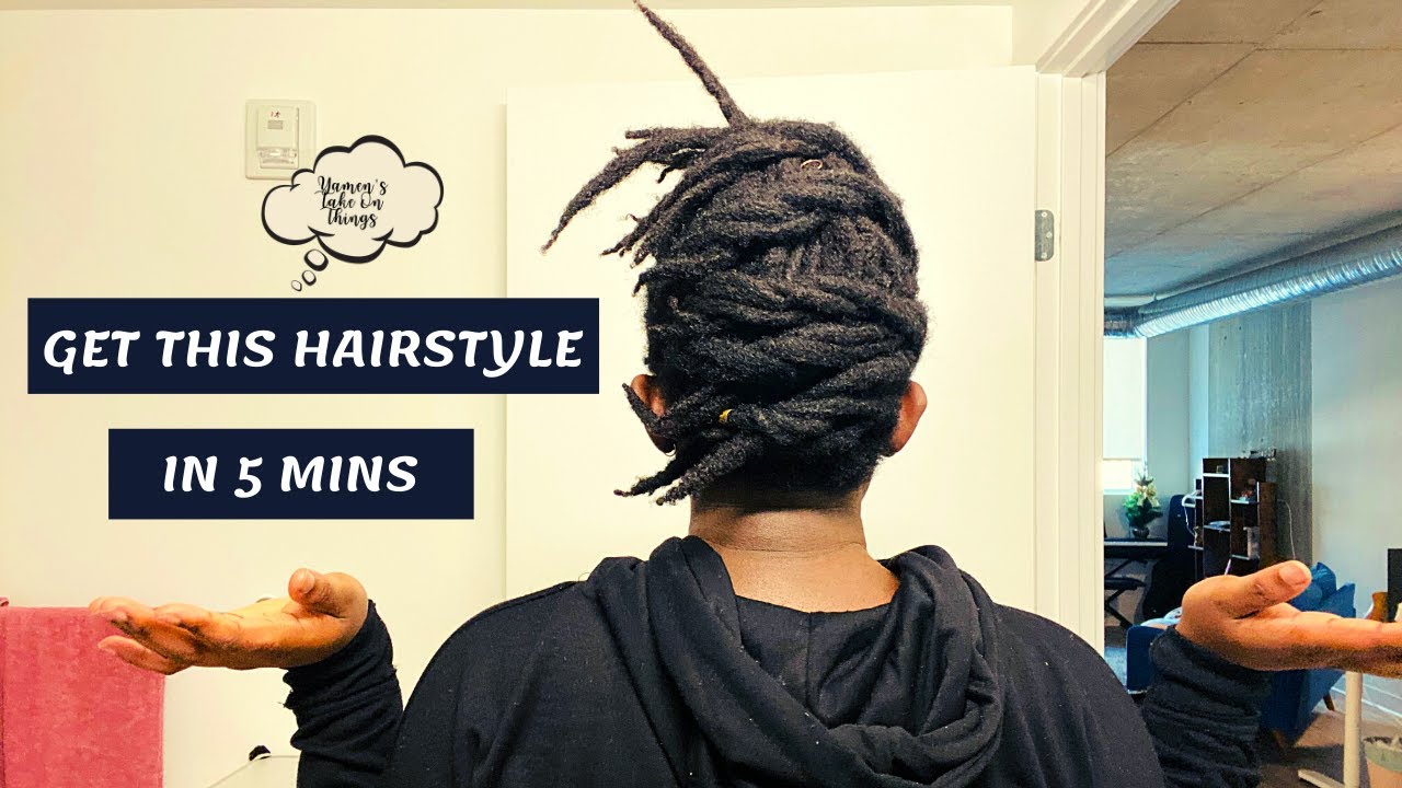 How to style your locs | Easy Updo in 5mins - YouTube