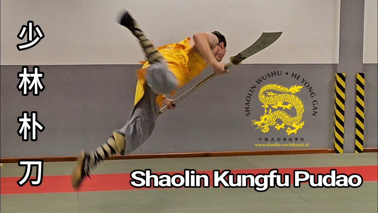 Shaolin Kungfu Pudao Form 少林朴刀 He Yong Gan Martial Arts - YouTube