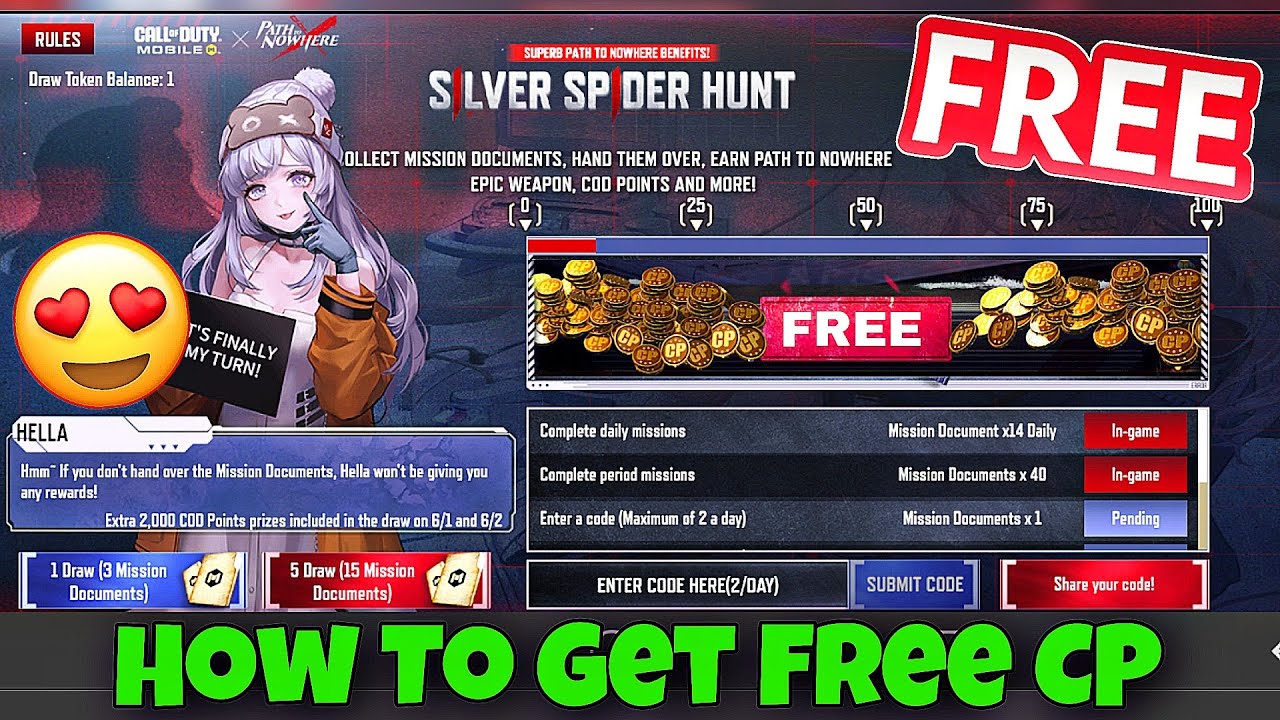 codm silver spider hunt event 2024 | codm redeem code 2024 | how to get ...