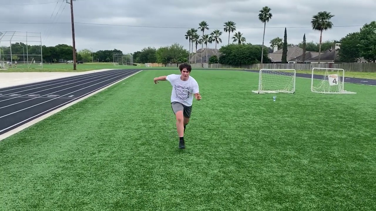 Backwards run to sprint to change direction - YouTube