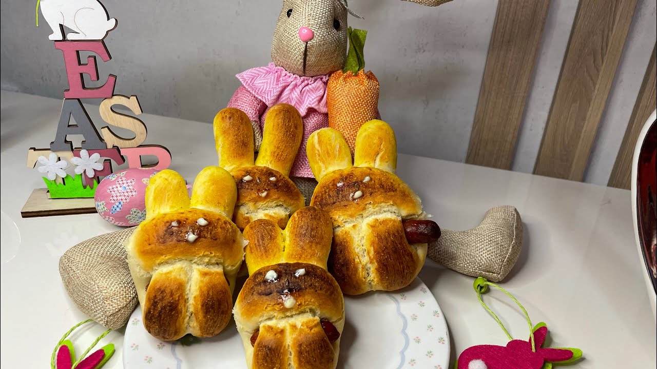 Easter Bunny Bread | Zeke od testa sa virslama - YouTube