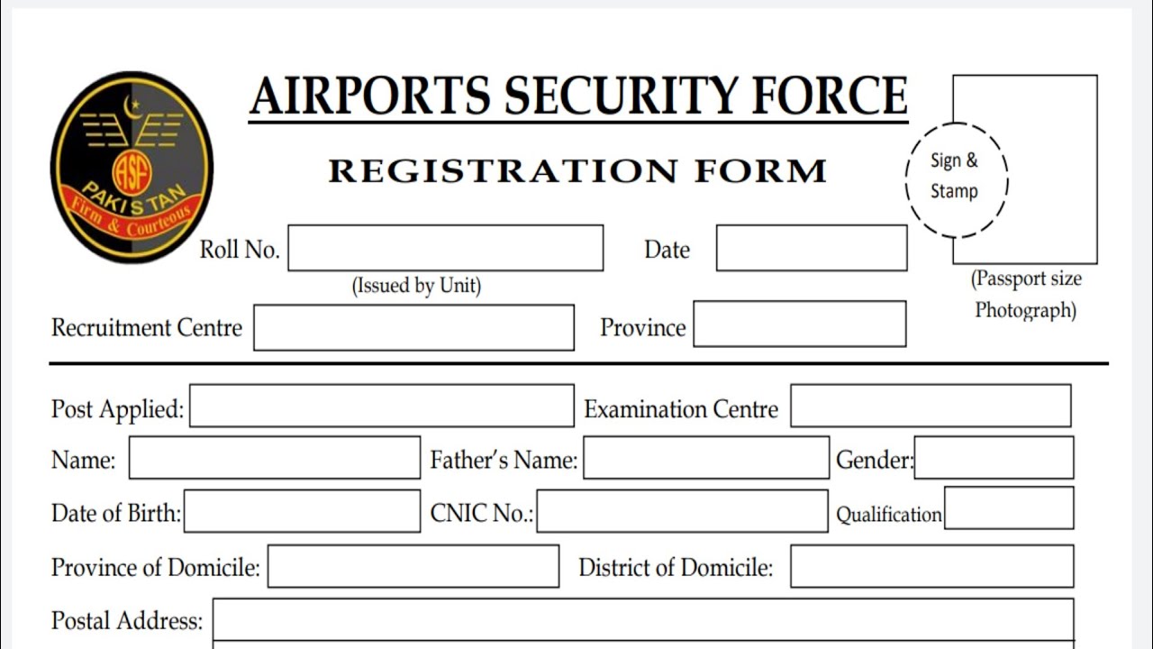ASF REGISTRATION FORM ASI CORPORAL - YouTube